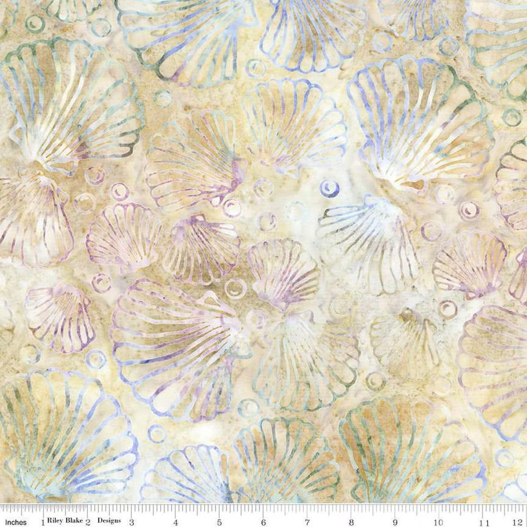 Batiks Toes in the Sand Seashell - Riley Blake Designs - Cotton Fabric ...