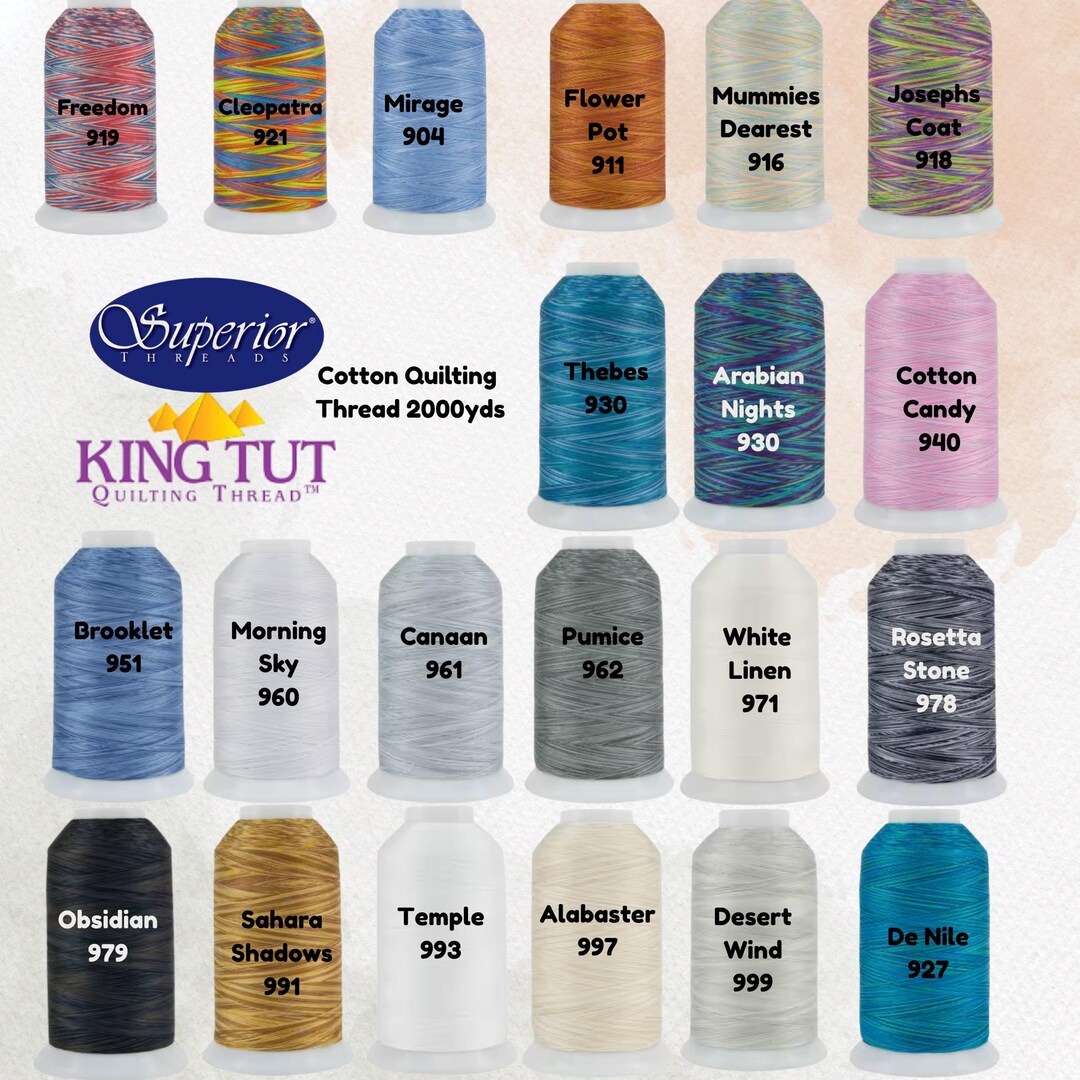 King Tut Cotton Quilting Thread 3-ply 40wt 2000yds - Longarm Thread - Etsy