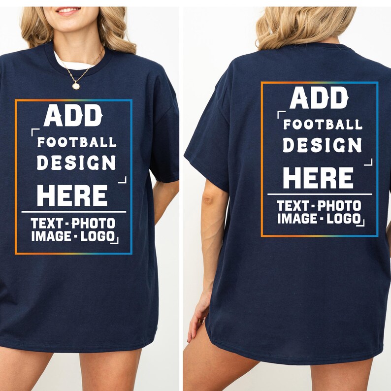 Custom Football Shirt Front & Back, Upload Your Football Design Tee ...