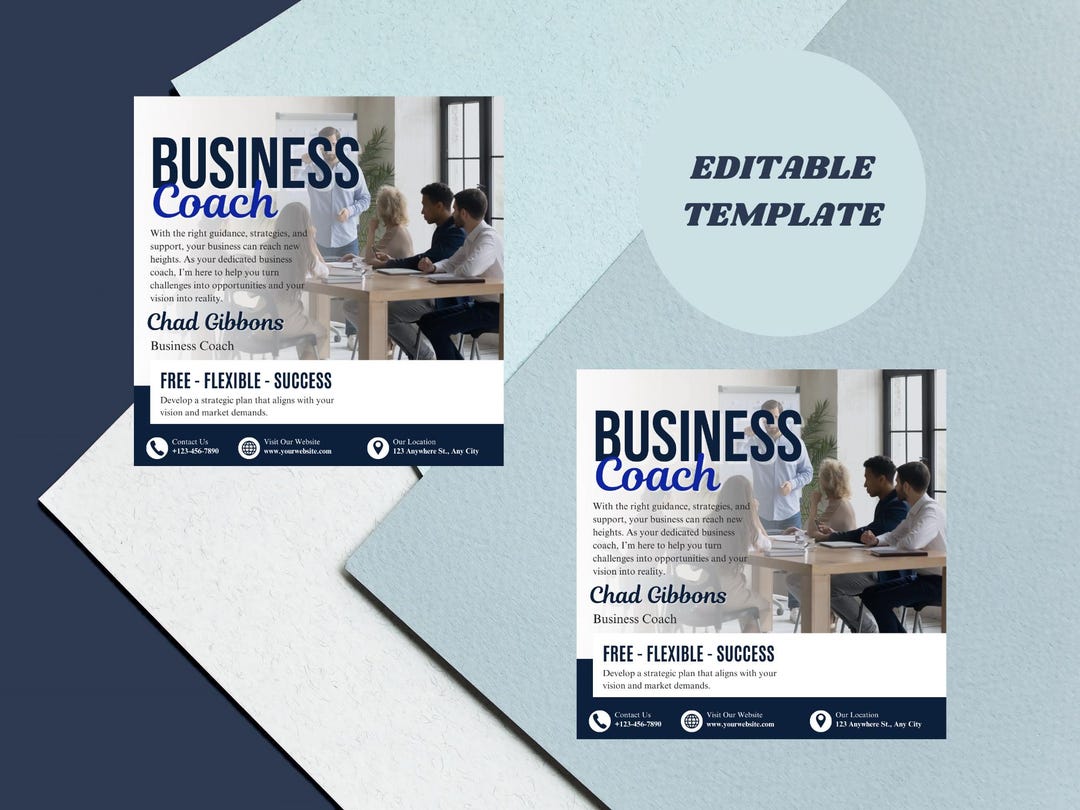 Editable Business Coach Template | Modern Canva Design for Coaching ...