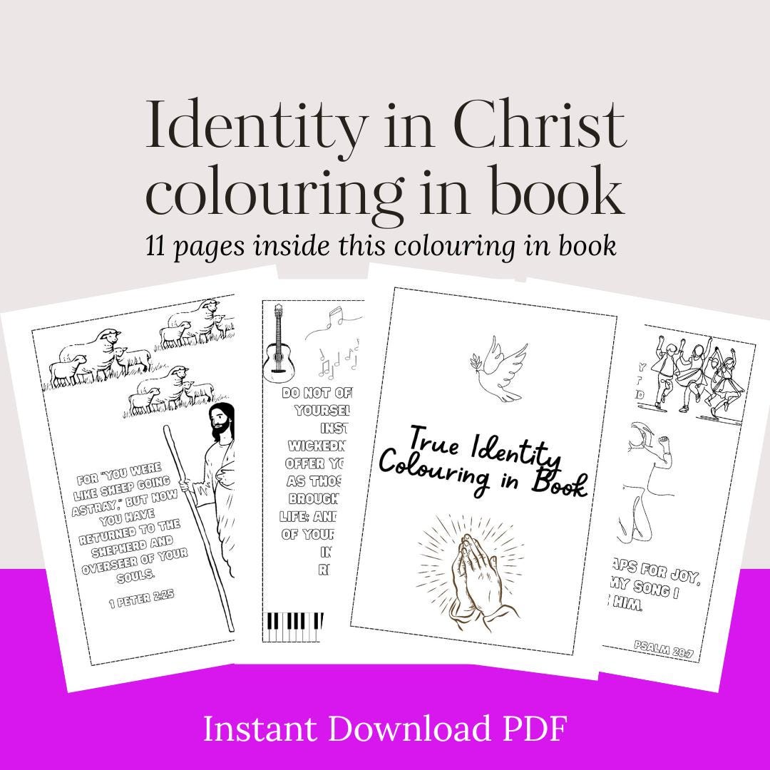 True Identity Colouring in Book - Etsy