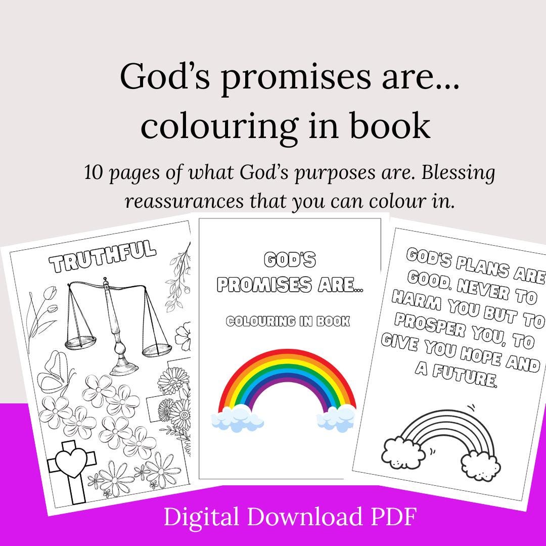 God's Promises Colouring in Book - Etsy