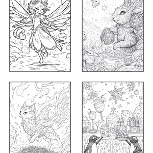 Enchanted Forest Coloring Pages- 8 Printable Fantasy Animal Sheets ...