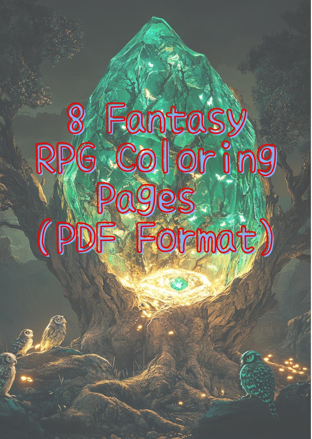 Enchanted Forest Coloring Pages- 8 Printable Fantasy Animal Sheets ...