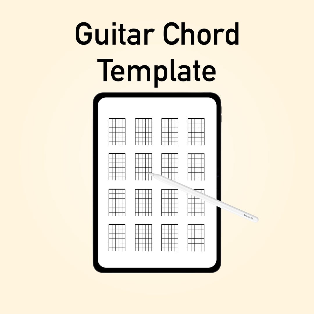 Guitar Chord Template Digital Download - Etsy
