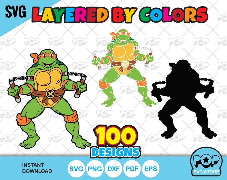 Ninja Turtles Clipart + Alphabet, Teenage Mutant Ninja Turtles Svg ...