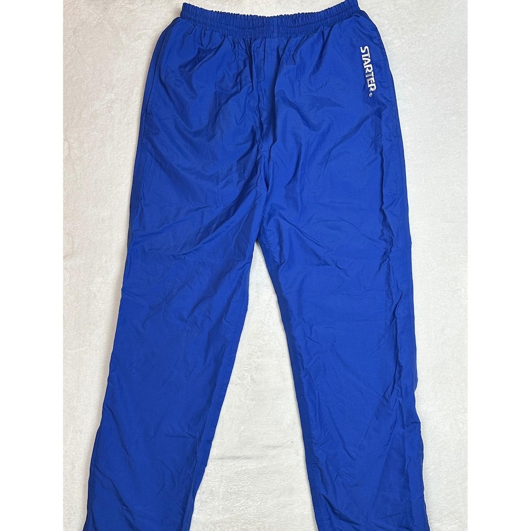 Starter NFL Mens Royal Blue Track Pants Joggers Athletic Side Zip ...