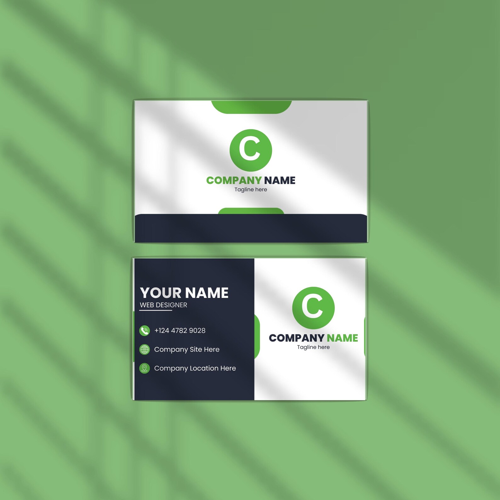Editable Business Card Template Canva: QR Code Visiting Card (digital ...
