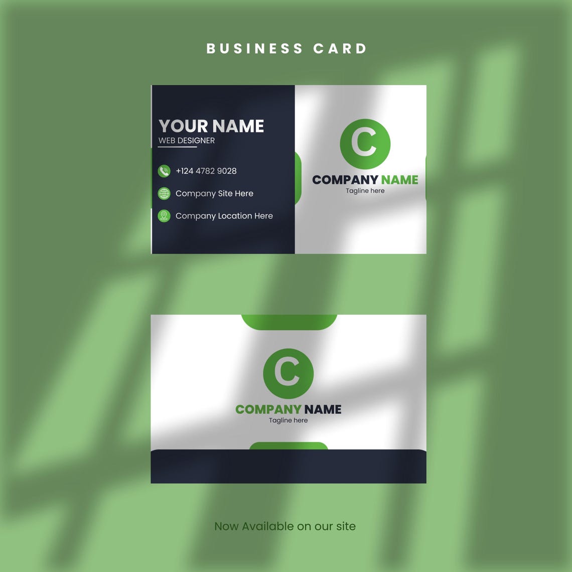 Editable Business Card Template Canva: QR Code Visiting Card (digital ...