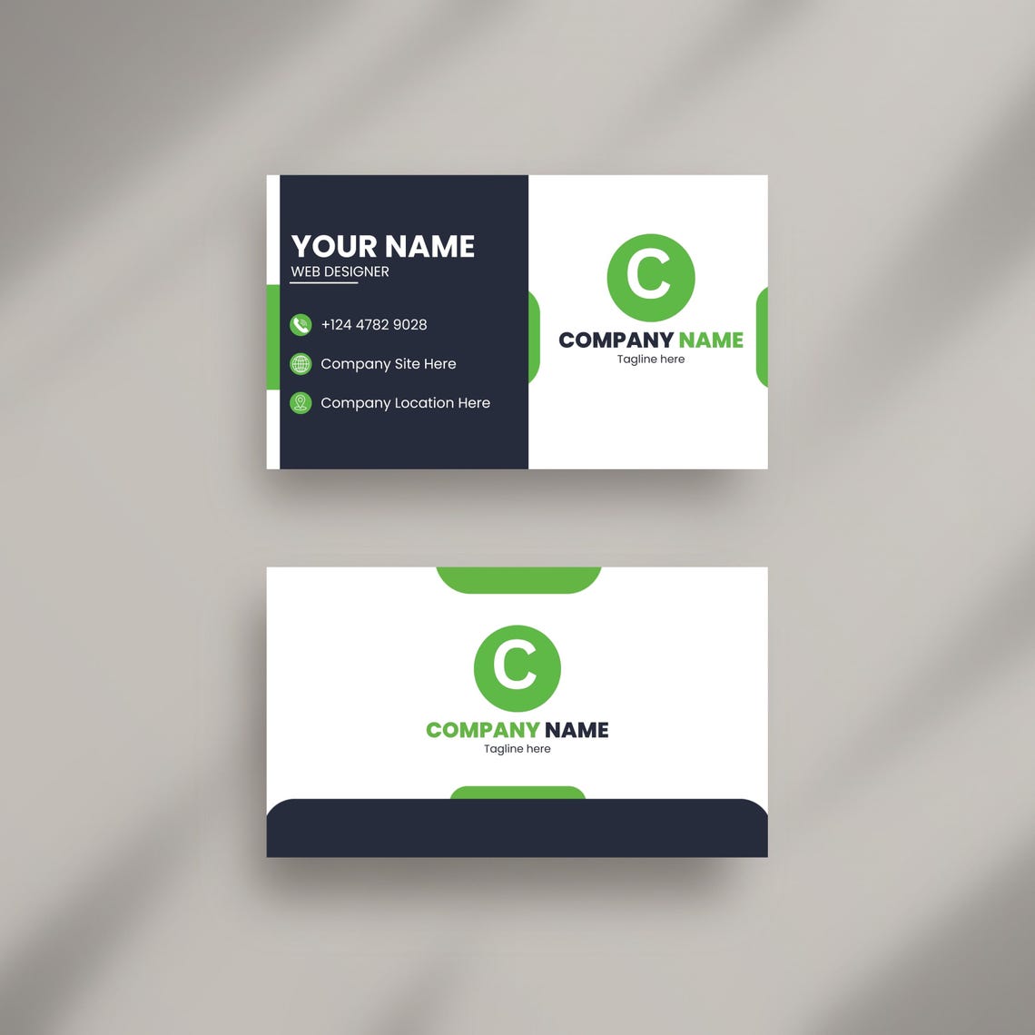 Editable Business Card Template Canva: QR Code Visiting Card (digital ...