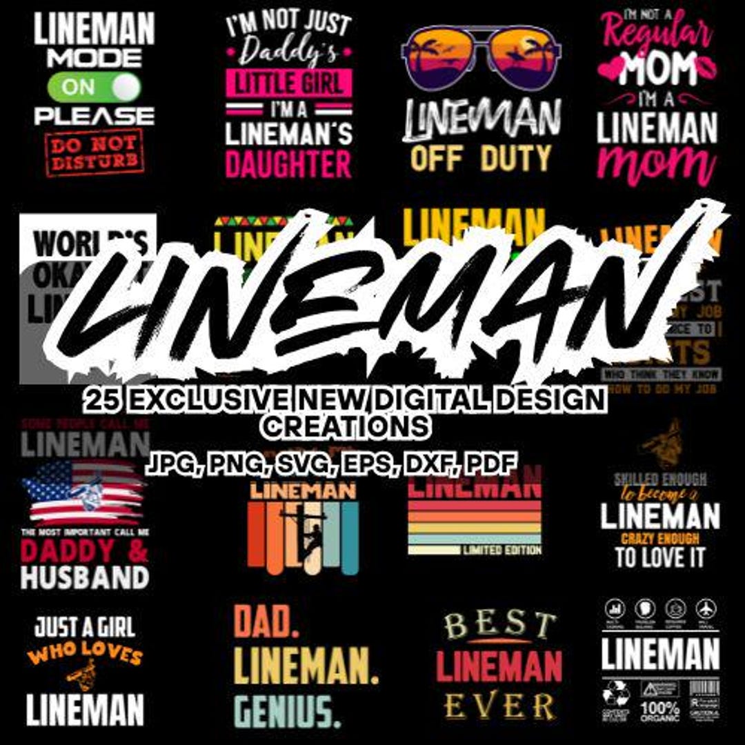 Lineman Stickers Bundle, Electrician Stickers, Lineman SVG Bundle ...