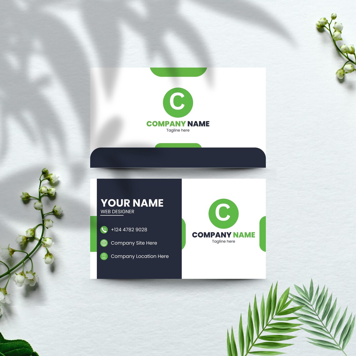Editable Business Card Template Canva: QR Code Visiting Card (digital ...
