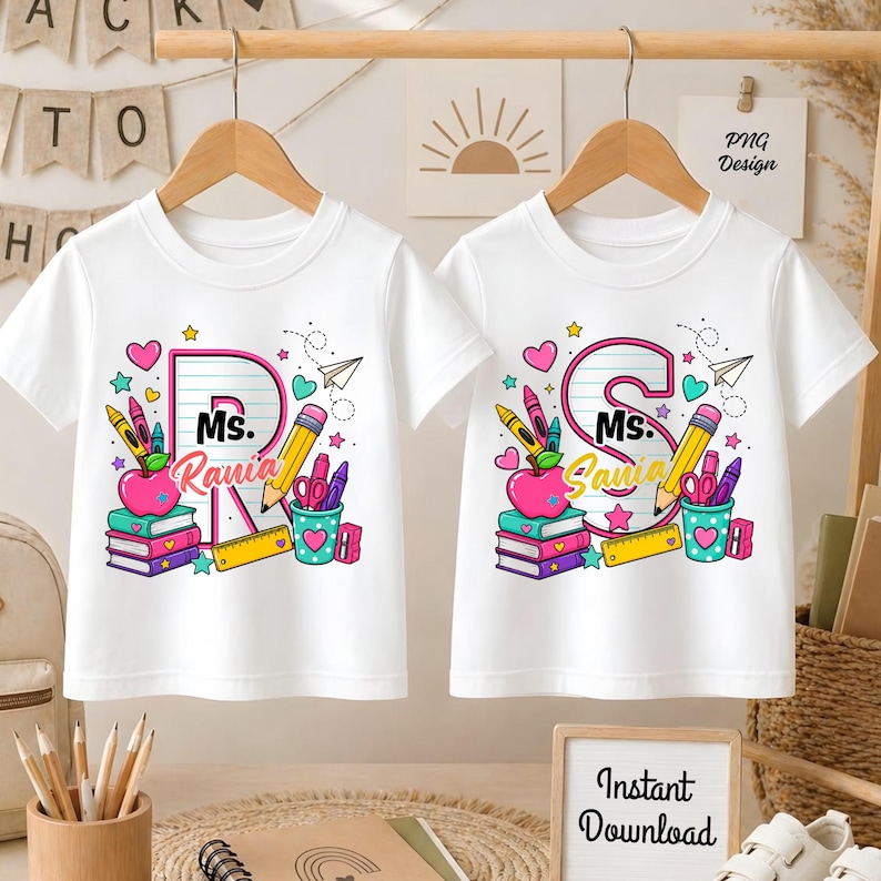 Editable Personalized Teacher Shirt Design Bundle,alphabet Name ...
