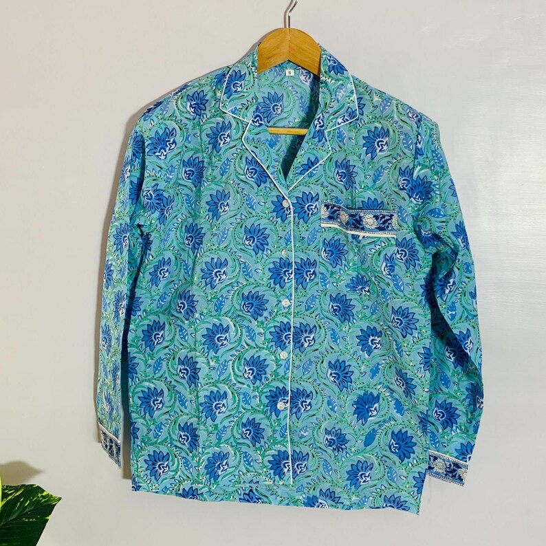 Cotton Pj Set, Indian Pajamas, Night Suit, Handmade Pj Set, Bridesmaid ...