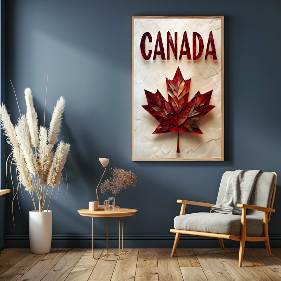 Canada Maple Leaf Wall Art - Canadian Flag Poster - Red Maple Leaf ...