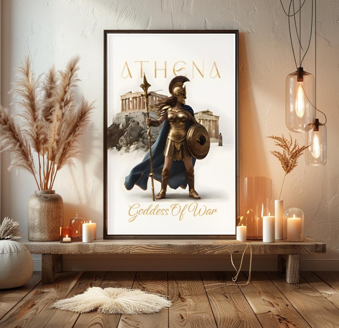 Athena Wall Art - Greek Goddess of War Print - Mythology Poster - Greek ...
