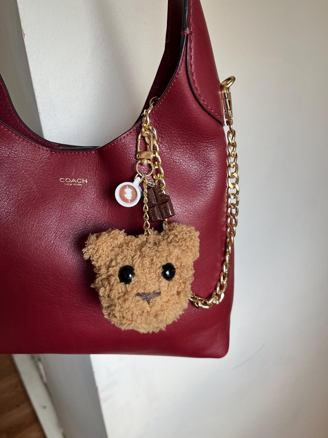 Handmade Crochet Bear Keychain | Plush Teddy, Chocolate Charm, Coffee ...