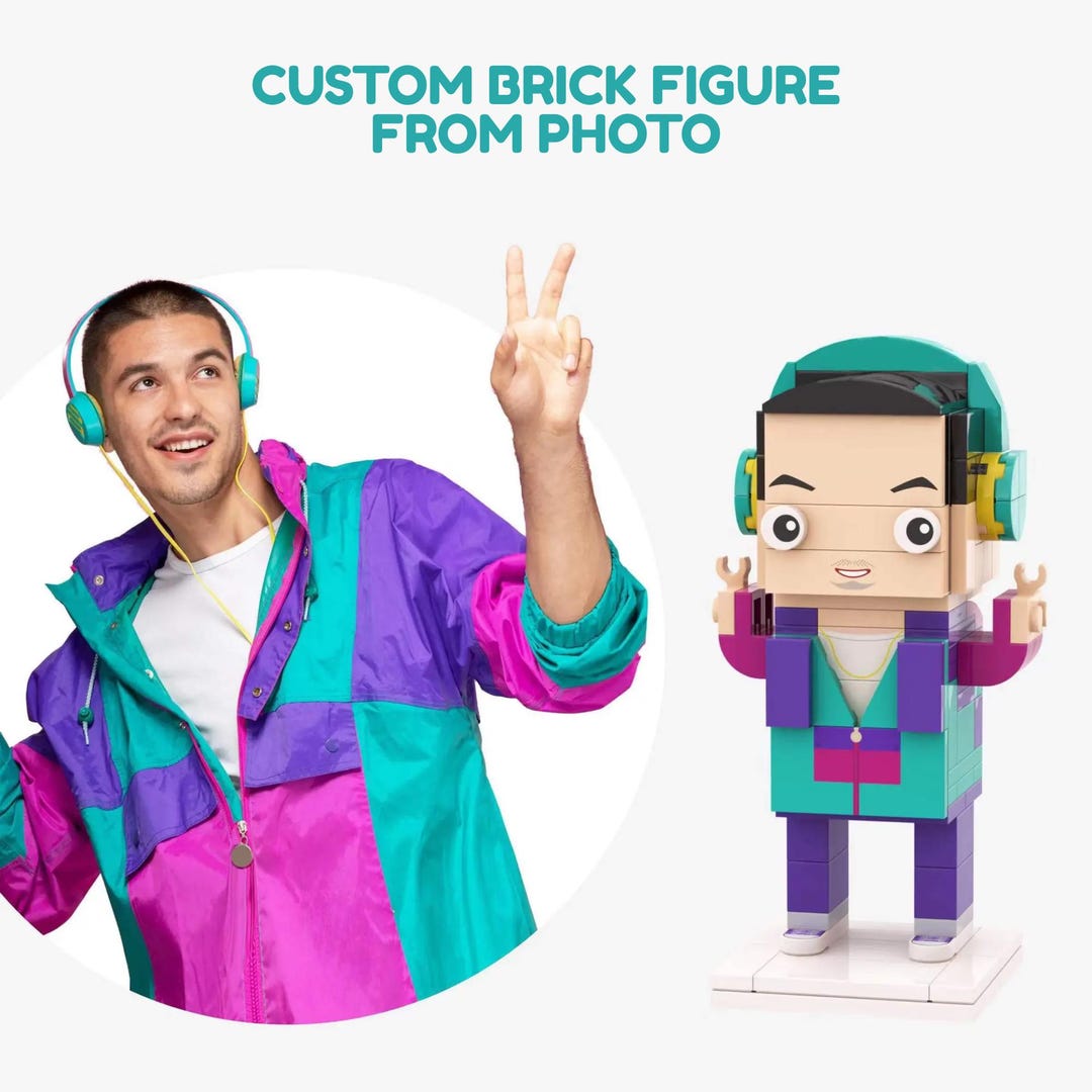 Custom Brick Figure Toy: Personalized Mini Block Figurine - Etsy