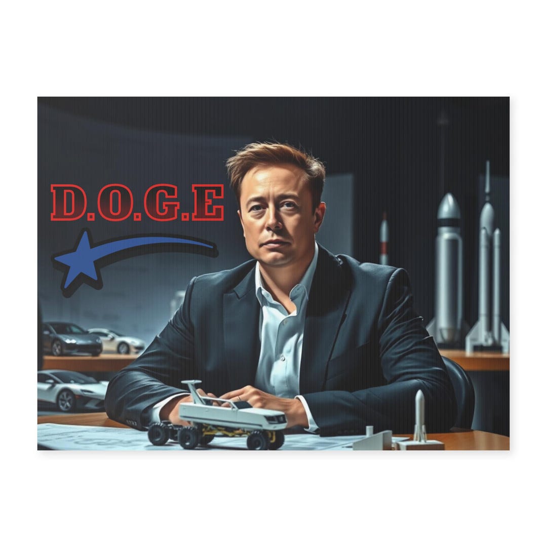 D.O.G.E. Yard Sign, Unique Yard Decor, Outdoor Sign, Funny Home Décor ...