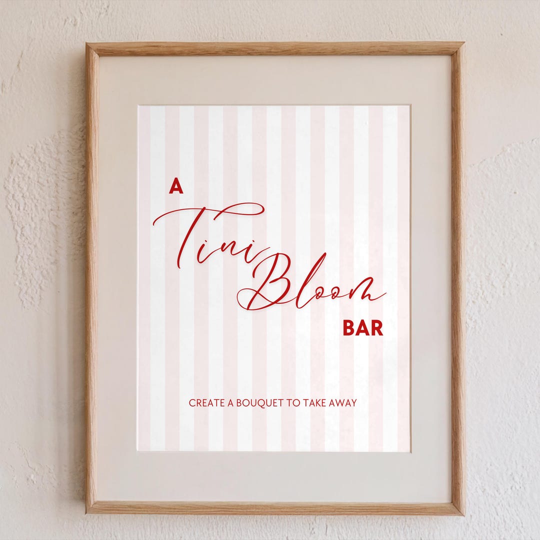A Tini Bloom Bar Flower Bar Sign | Martini Birthday Sign | Tini Bit ...