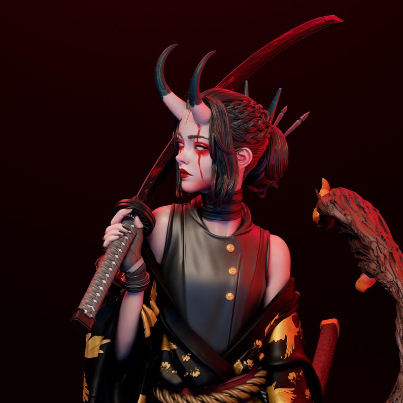 High Quality STL File - Oni 3D Model - Etsy