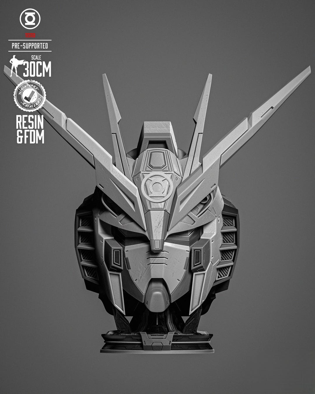 High Quality STL File - Gundam Bust 3D Model - Etsy