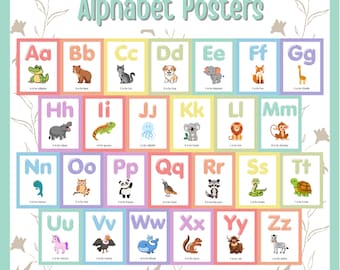 Printable Fruits & Veggies ABC Classroom Posters - Colourful Alphabet ...