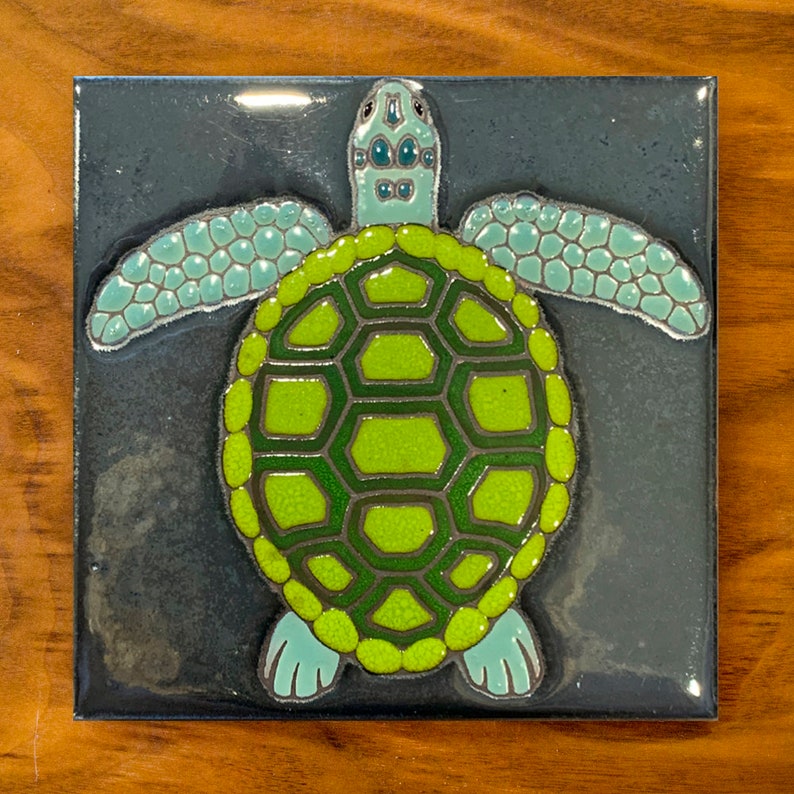 6x6 Sea Turtle Ceramic Tile - Etsy