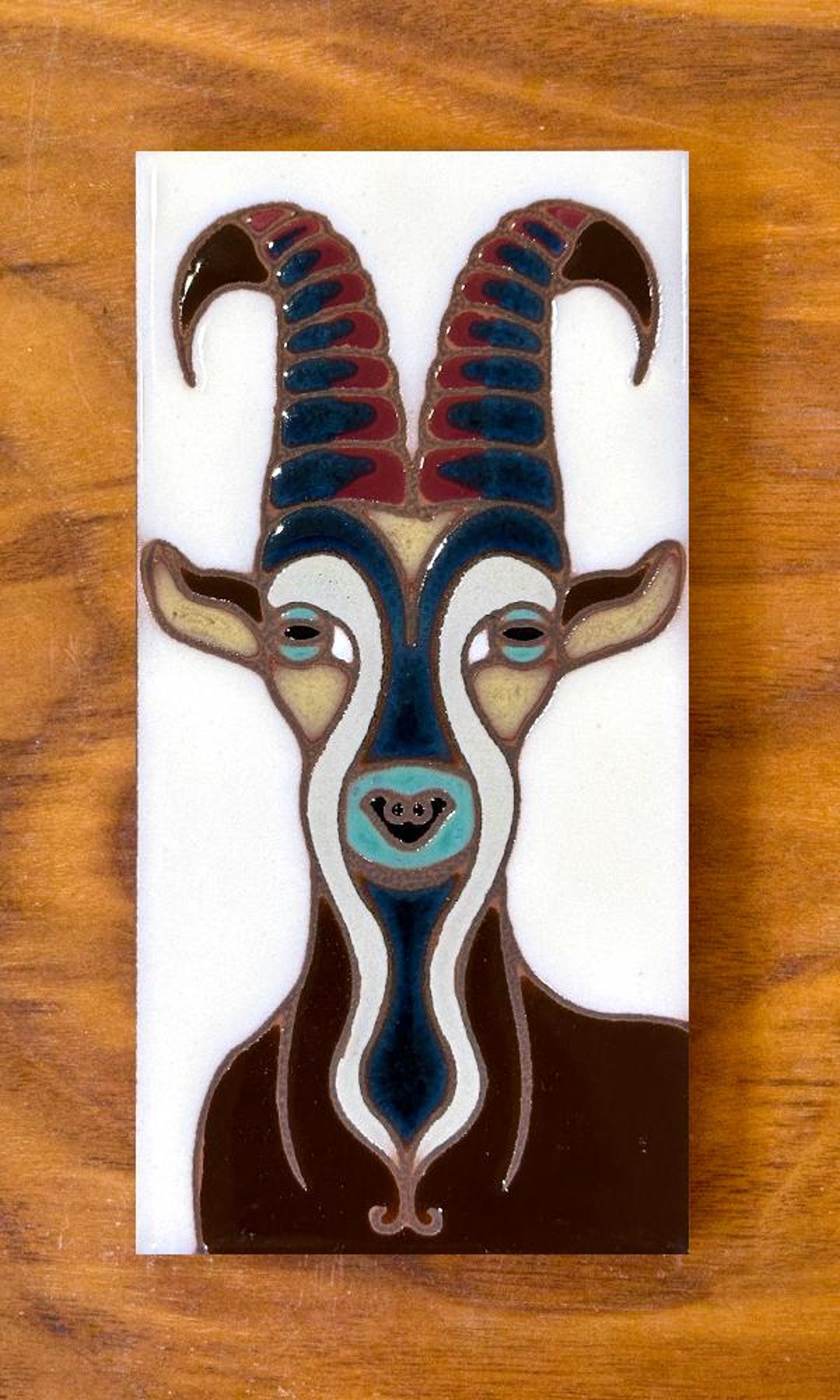 3"x6" Goat Ceramic Tile | Perfect Gift for Goat Lovers | Farm Decor ...