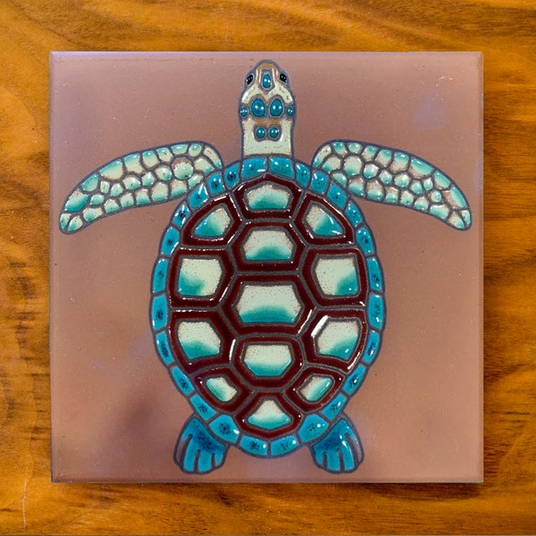 Sea Turtle Ceramic Tile - Etsy
