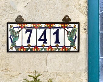 Spanish Style House Numbers House Numbers Address Numbers Tiles Framed