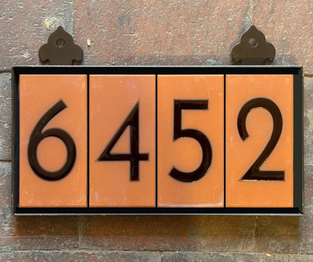Custom Frank Lloyd Wright© Terra Cotta Address Numbers - Hand Glazed ...