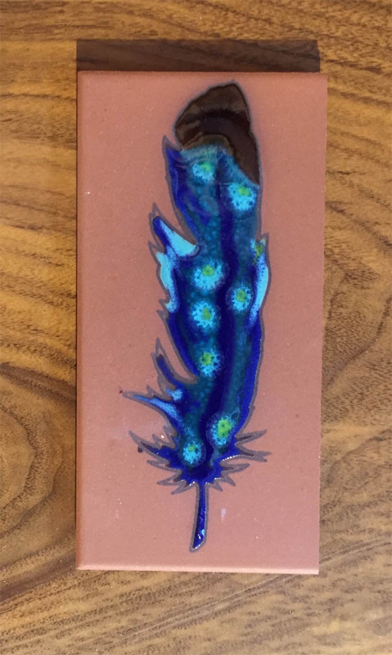 3x6 Hand Painted Watercolor Feather Decorative Ceramic Tile | Etsy