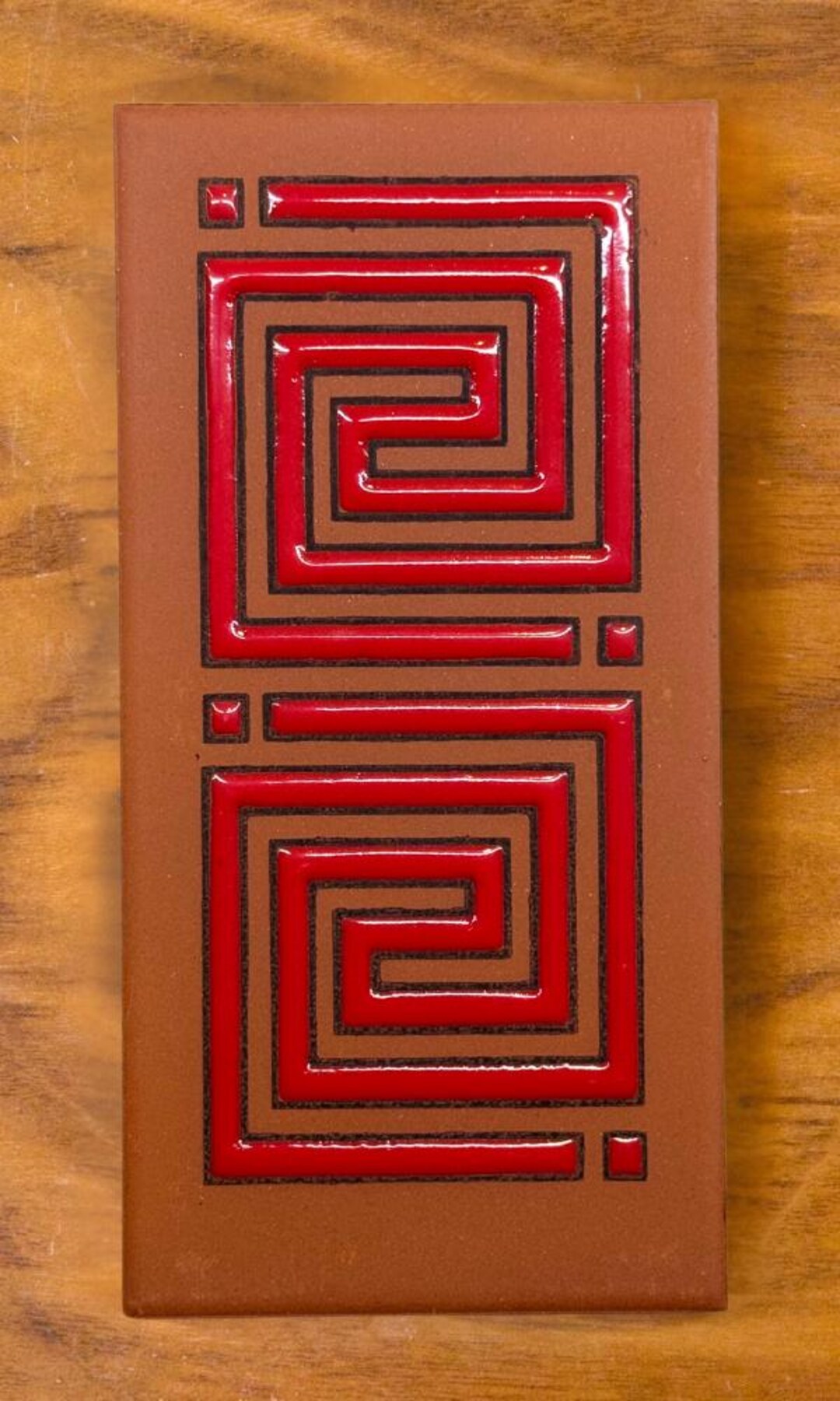 Whirling Arrow on Terra Cotta | Frank Lloyd Wright© 3x6 Ceramic Tile ...