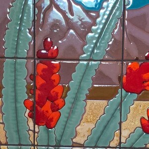 18x36 Ocotillo Hand Glazed Tile Mural | 18"x36" Hand Glazed Ceramic ...
