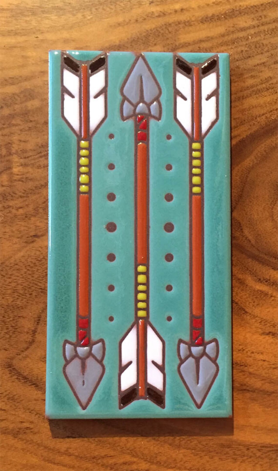 3x6 Jade Arrows Hand Glazed Decorative Ceramic Tile - Etsy