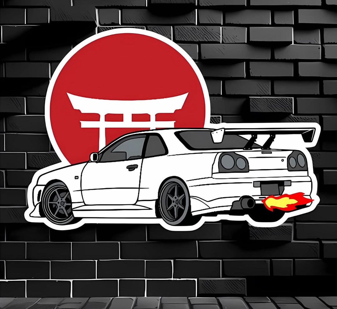 Nissan Skyline Japan Bow Sticker - Etsy