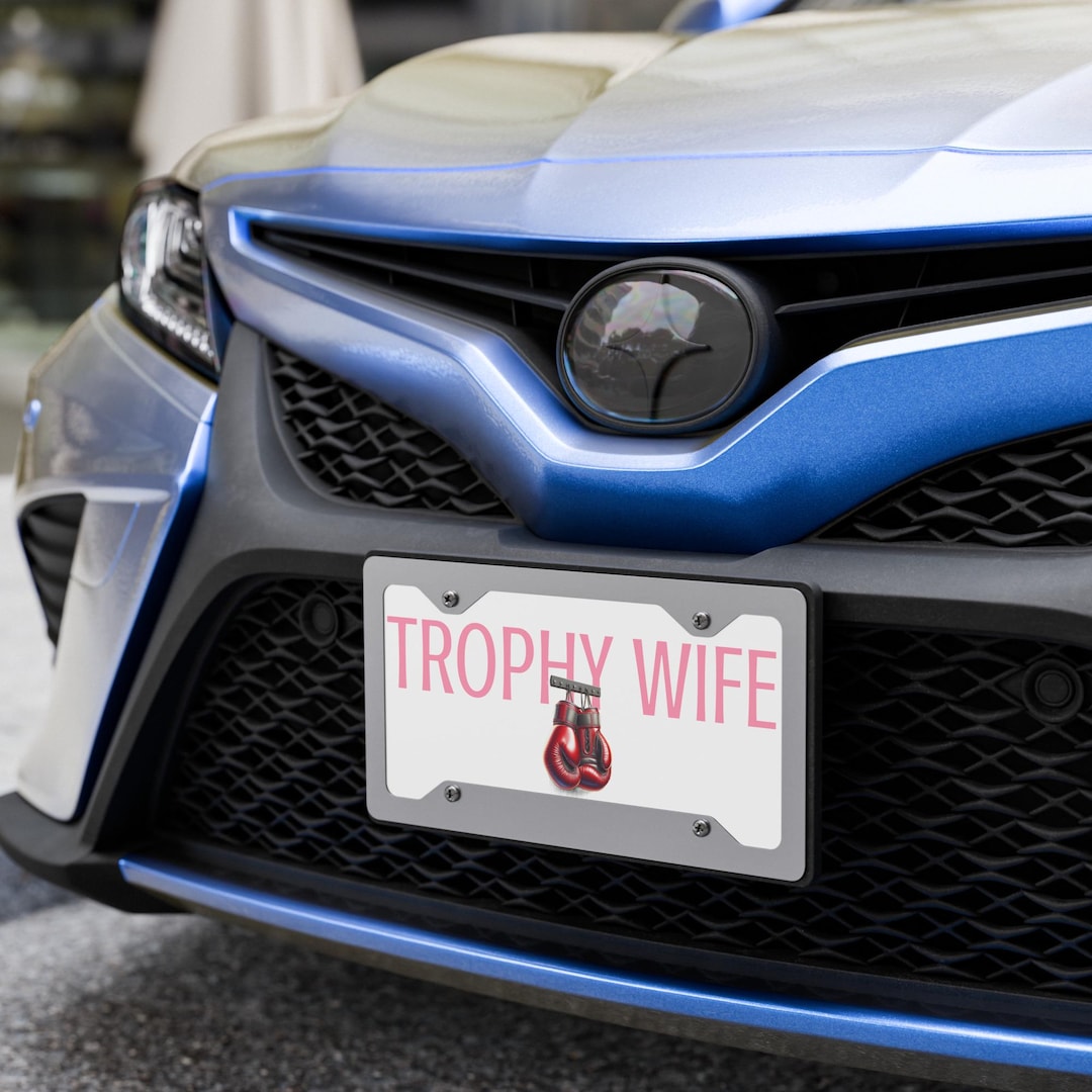 Vanity License Plate Trophy Wife Boxing - Etsy