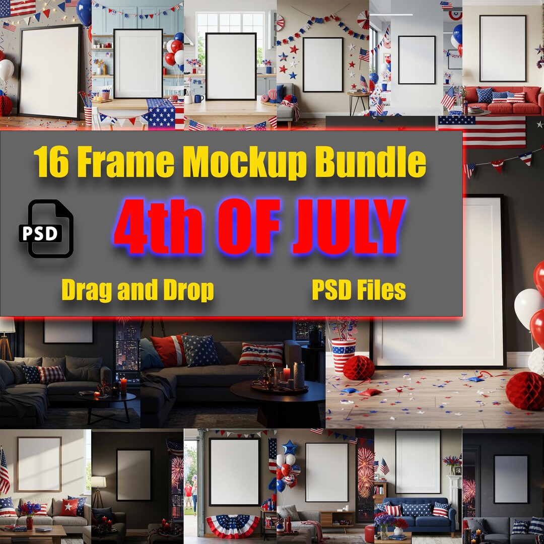 4th of July Mockup | 4th of July Mockups | 4th of July Poster Mockups ...