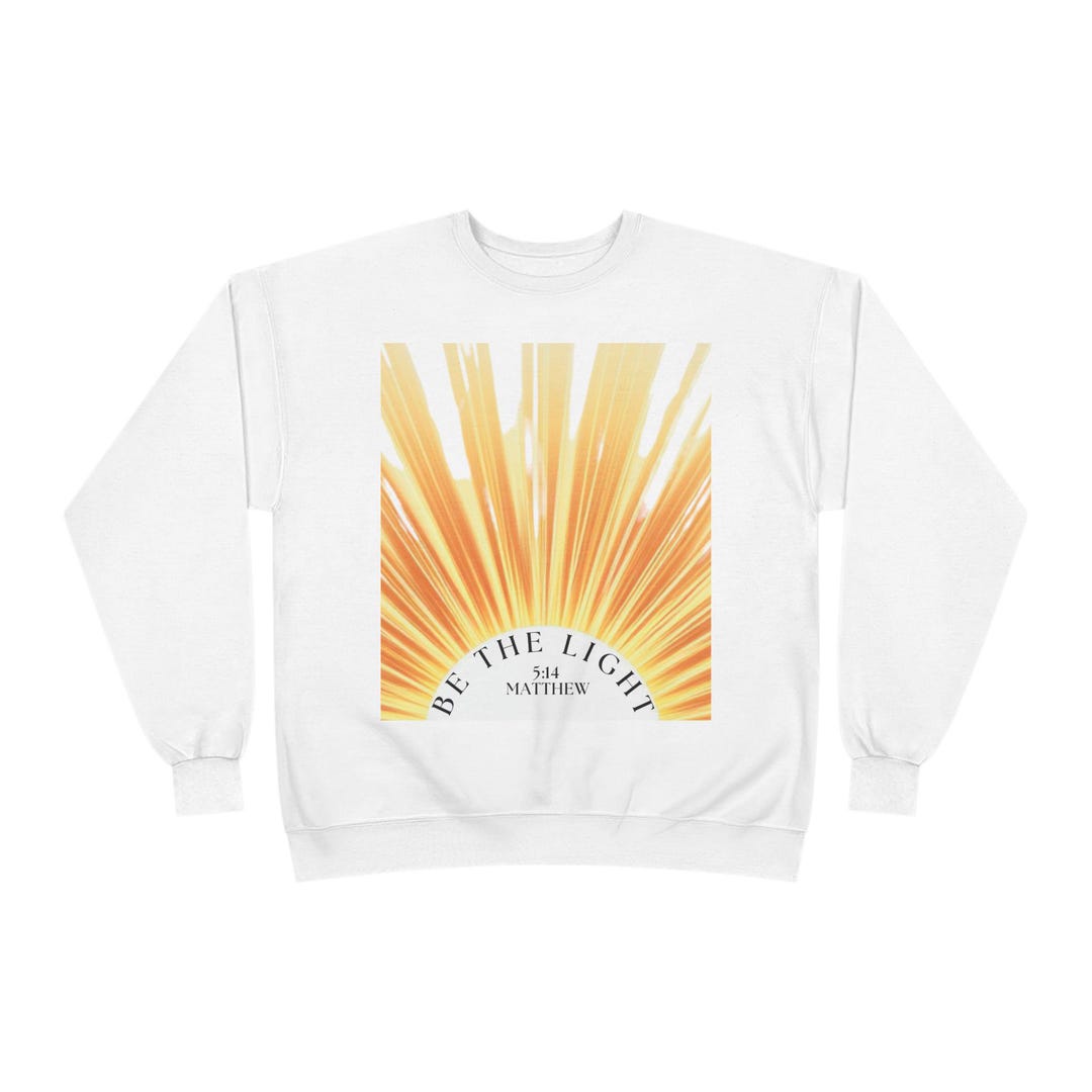 Faith Outfit Religious Hoodie Bible Verse Sweater Be the Light Back ...