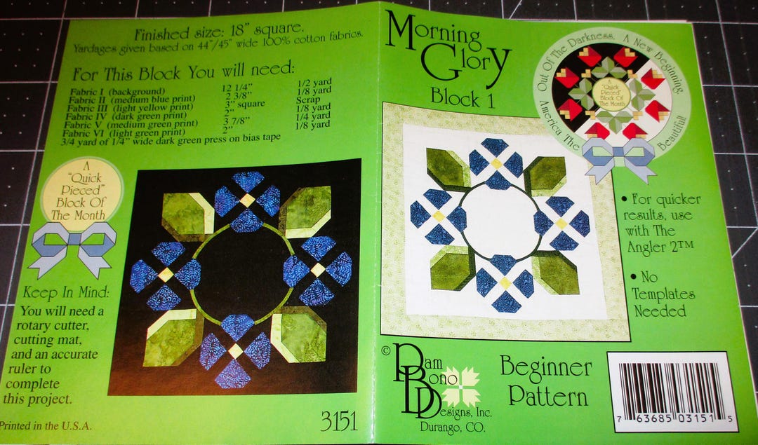 Pam Bono Designs "out of the Darkness, A New Beginning" Blocks. 9 Block Patterns Available, No ...