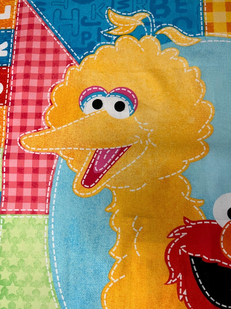 Elmo Sesame Street Workshop Big Bird and Cookie Monster. 100% Cotton ...