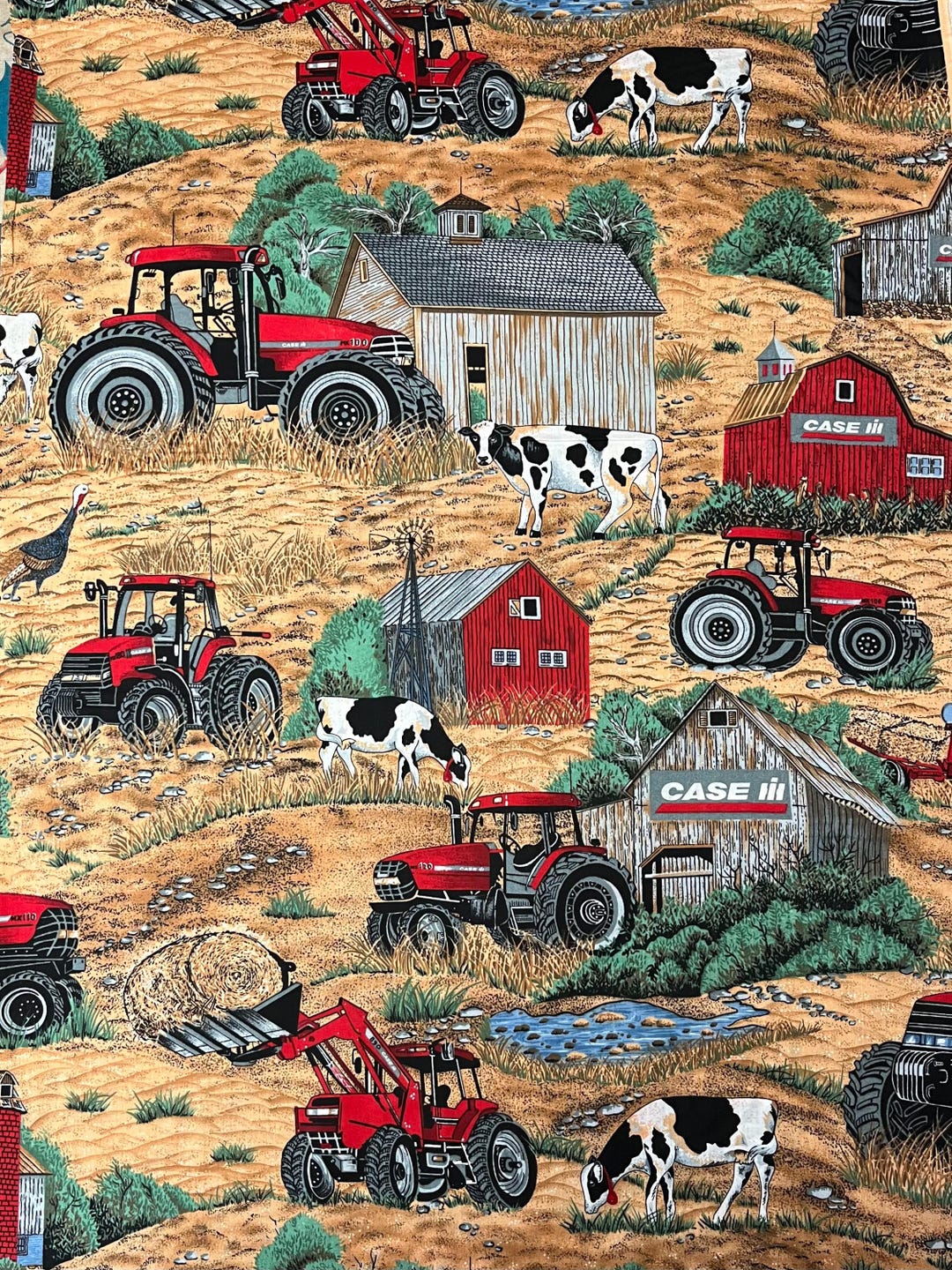 CASE IH Tractor Fabric Farmall Vintage, Out of Print, Rare 100% Cotton ...