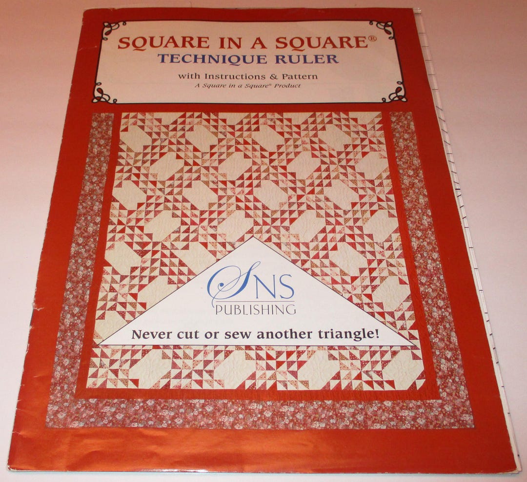 Square in a Square Technique Ruler With Instructions and Pattern by ...