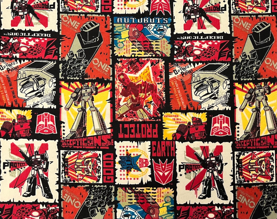 TRANSFORMERS HASBRO by Camelot Fabrics - 100% Cotton Flannel Quilt ...