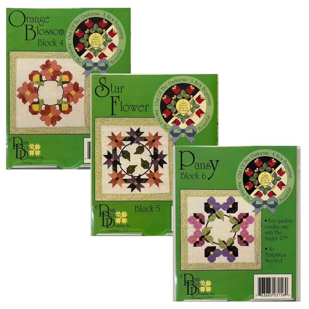 Pam Bono Designs "out of the Darkness, A New Beginning" Blocks. 3 Block ...