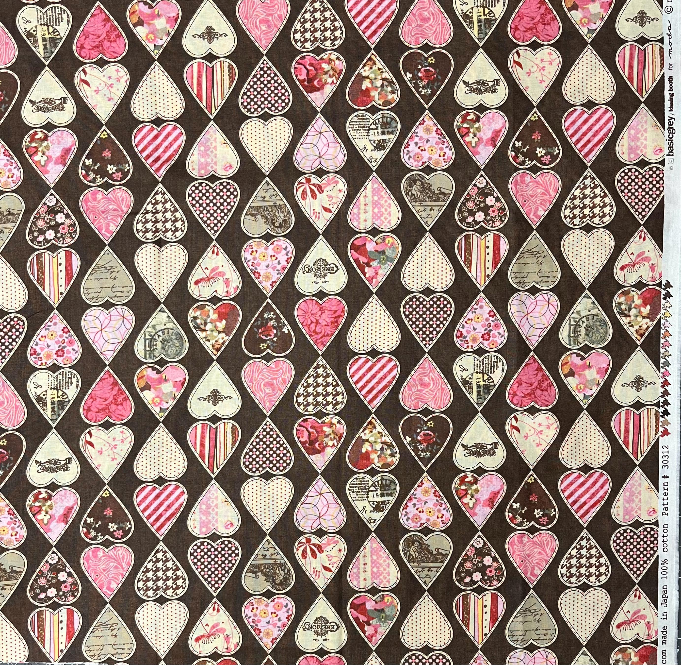 KISSING BOOTH Basic Grey Vintage Moda Fabrics 2012. 100% Cotton. 7 ...