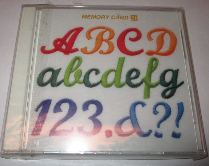 Janome Memory Card 21 Monogram Series (script) Series Embroidery ...