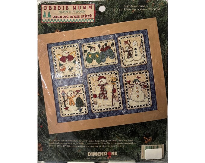 SNOW BUDDIES by Debbie Mumm Counted Cross Stitch Kit - Vintage 1990's ...