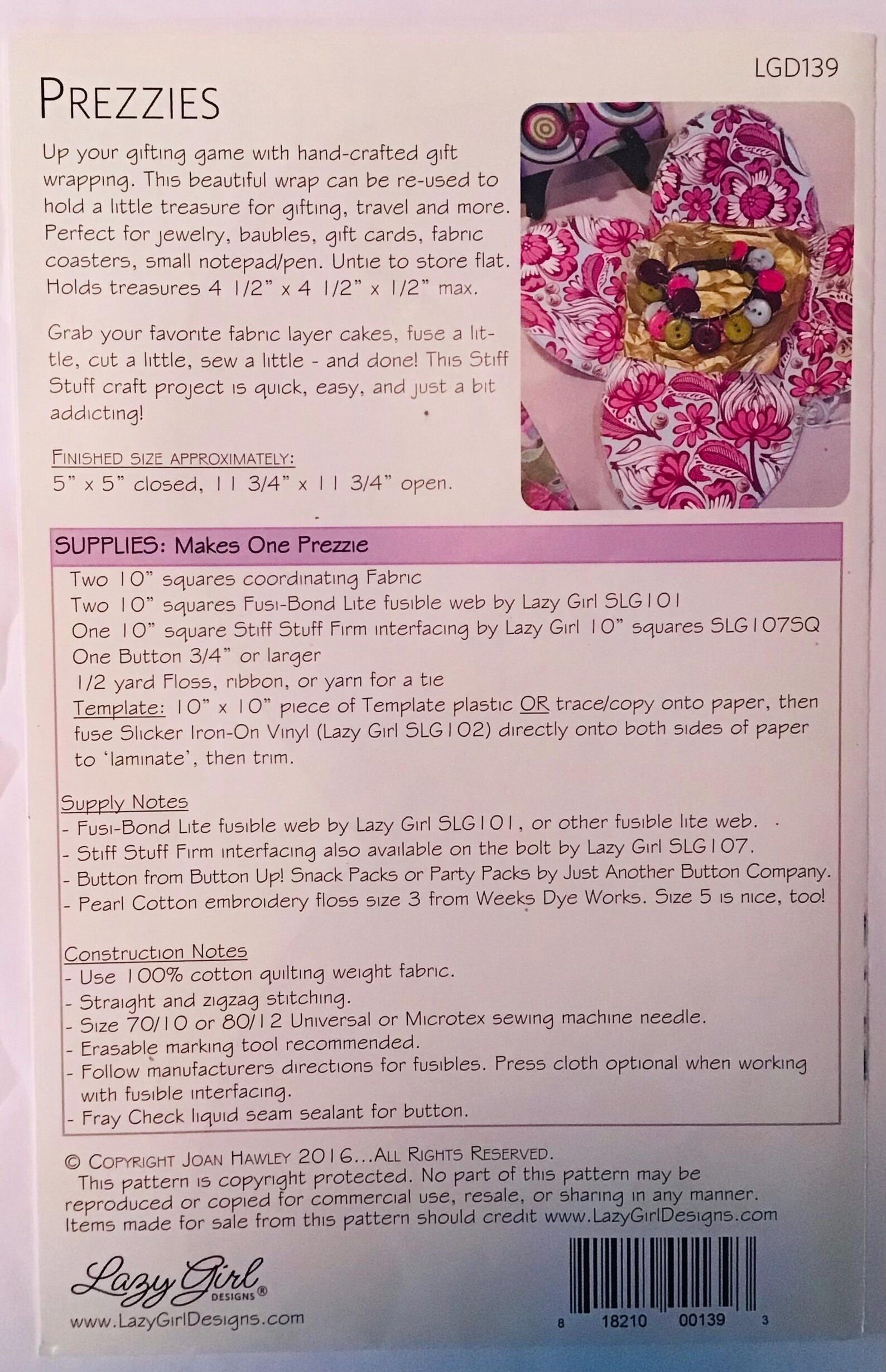 Prezzies by Lazy Girl Designs Quilt/sewing Pattern - Etsy